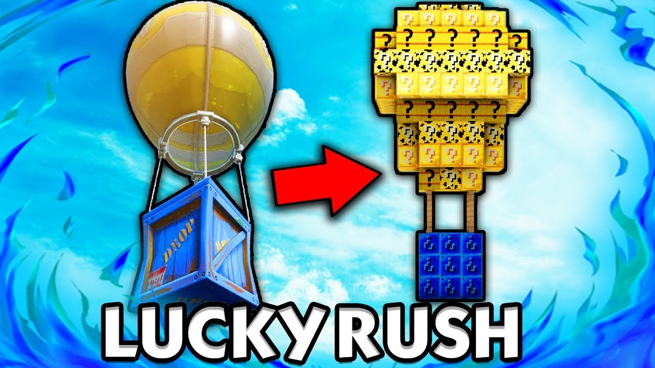 +100 LUCKY FORTNITE LOOT DROP | Minecraft LUCKY RUSH - YouTube