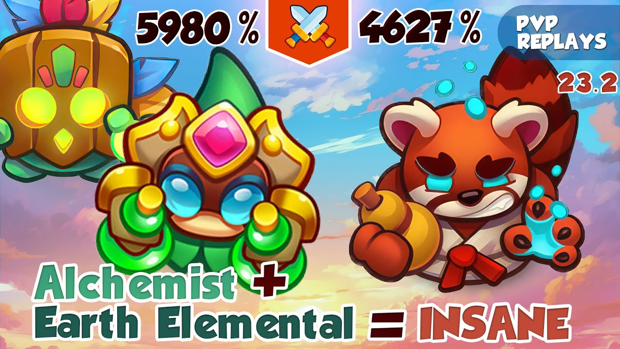 ALCHEMIST + EARTH ELEMENTAL = 3.8 Billion vs Spirit Master| Rush Royale ...