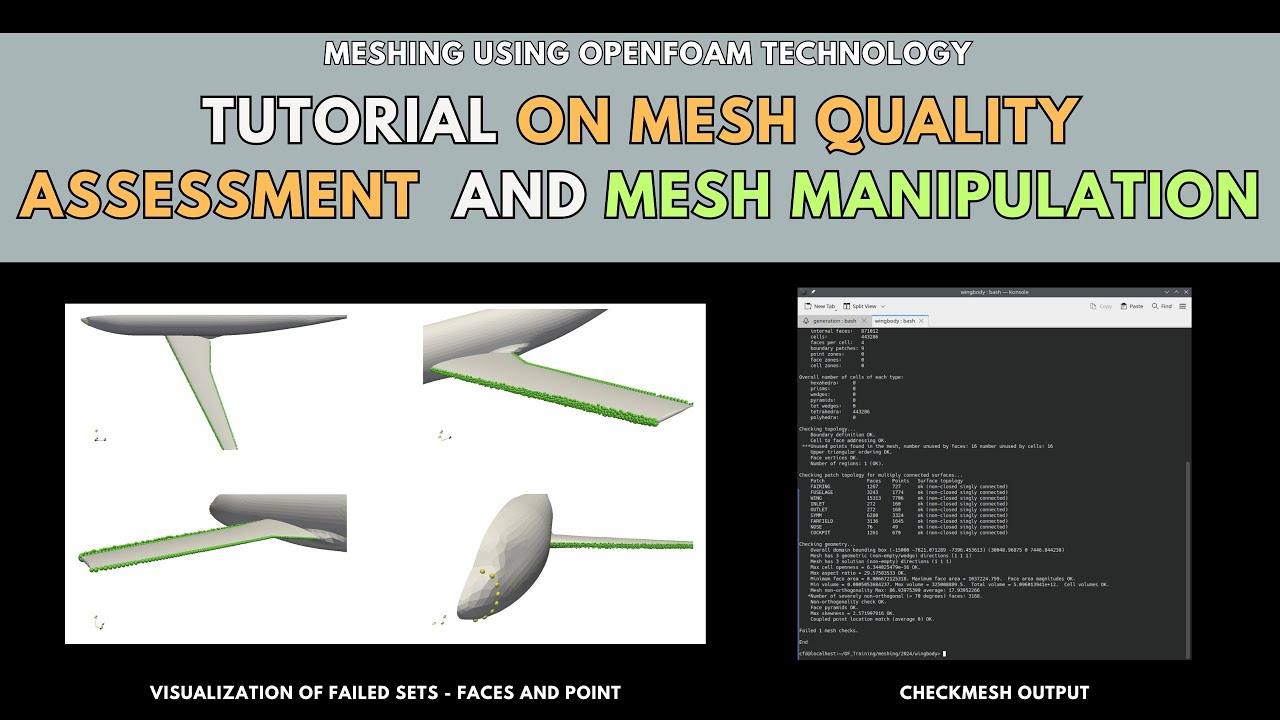 Mesh quality assessment tutorial | Wing-body geometry - YouTube