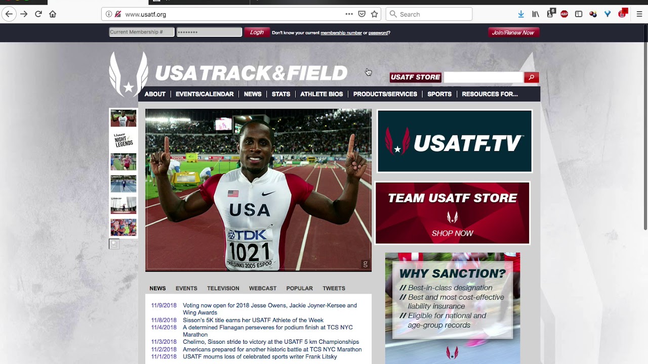 Getting the Most from USATF.org - YouTube