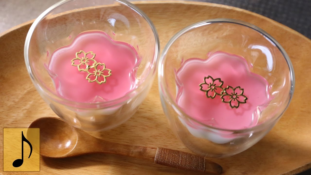 How to make Melty Sakura Pudding【1 Minute Cooking】 - YouTube