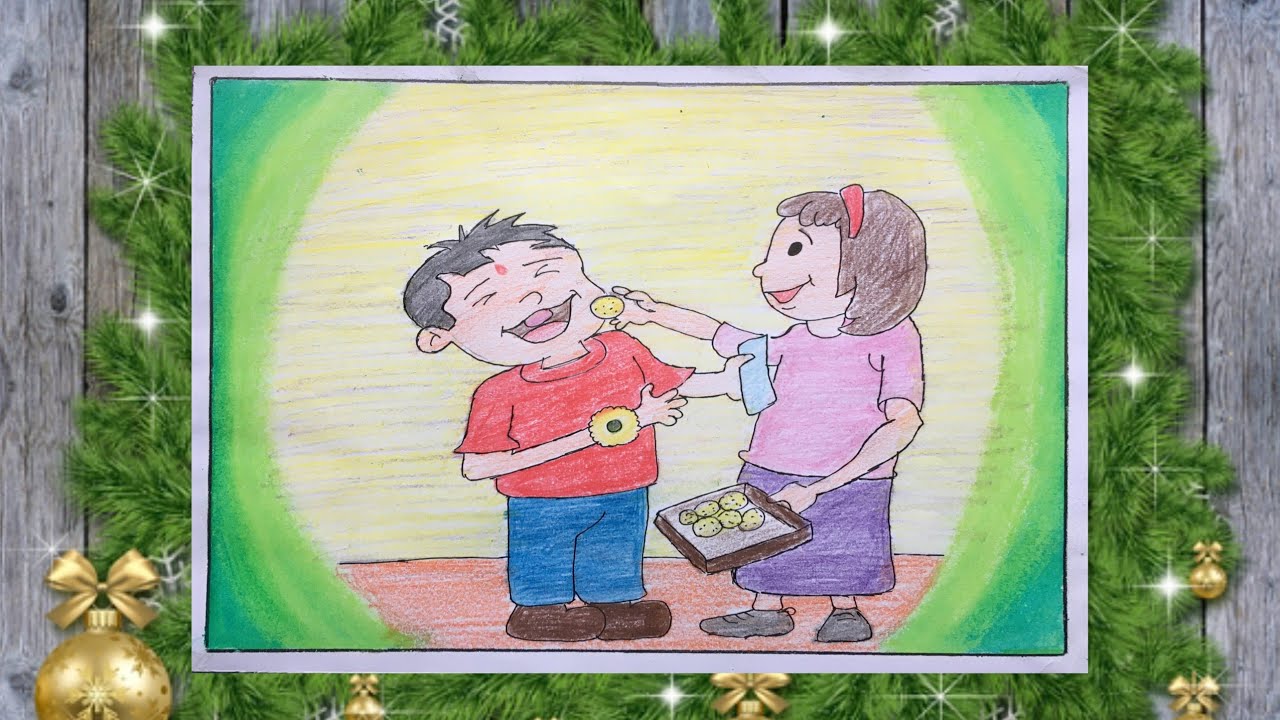Raksha bandhan drawing | how to draw raksha bandhan special drawing ...