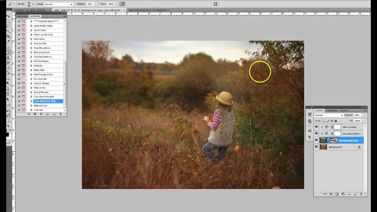 Photoshop actions tutorial - Autumn - YouTube