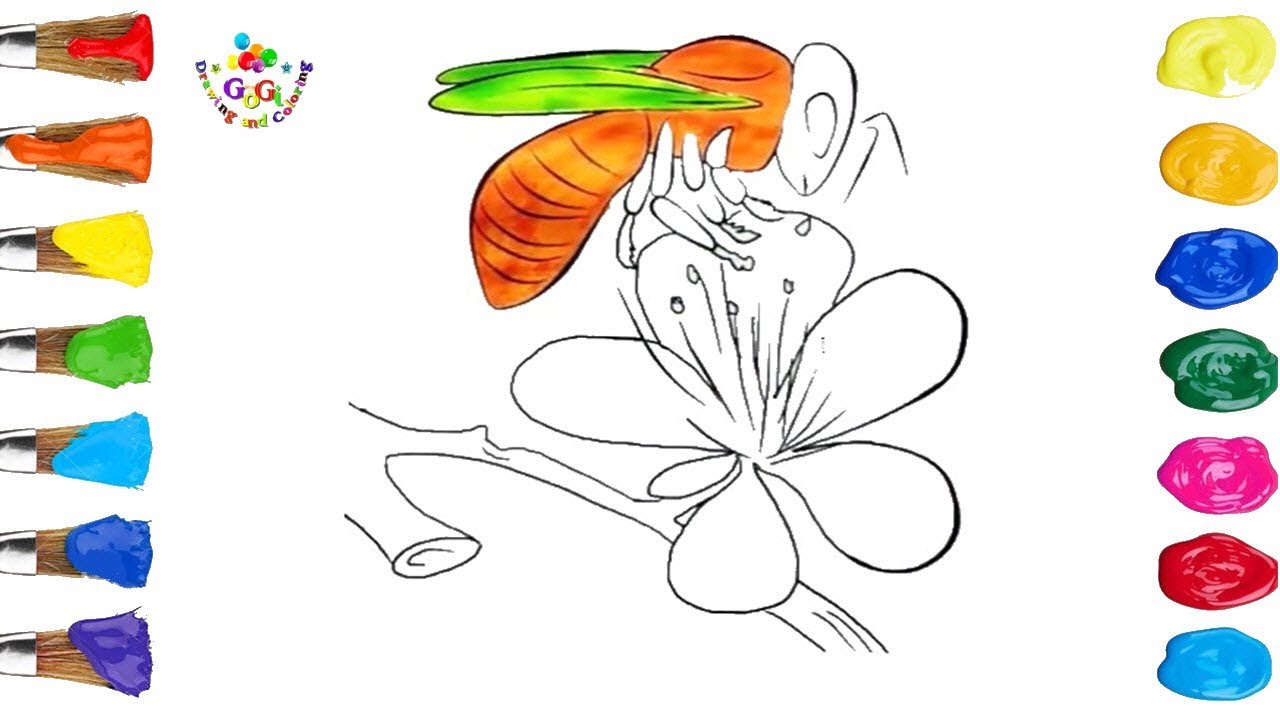 Aryan Drawing and Coloring Pages for Kids. Animal and Flower Coloring ...