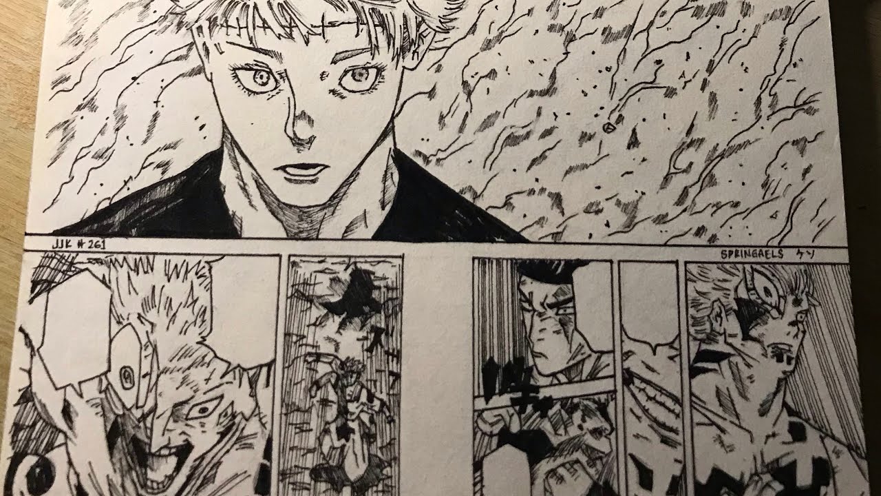 Jujutsu Kaisen Chapter 261! - Manga panel Drawing! ️ - YouTube