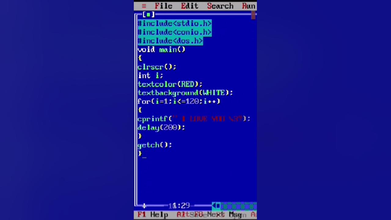Turbo C × Coding ♡i Love You♡ Output Shorts Youtubeshorts Youtube