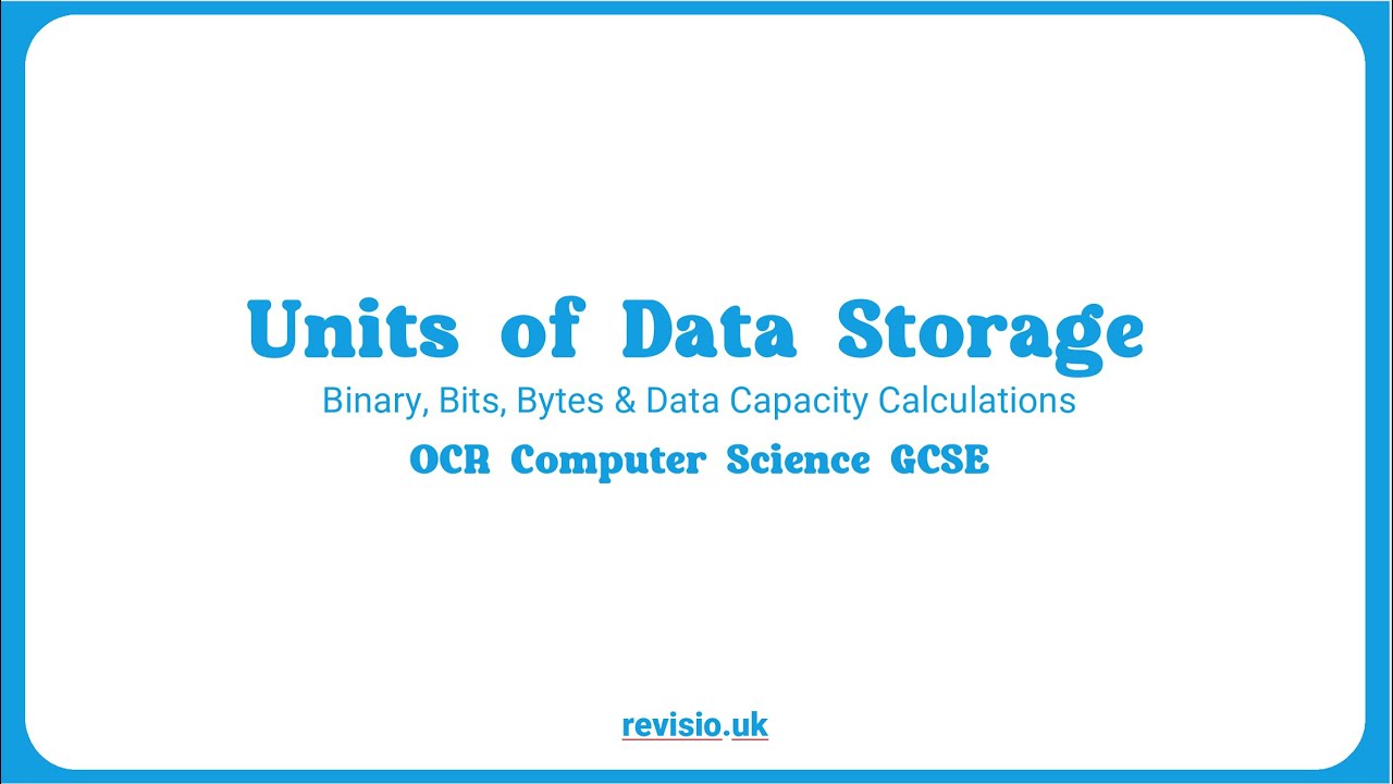 1.2.3 OCR GCSE Computer Science - Units of Data Storage - YouTube