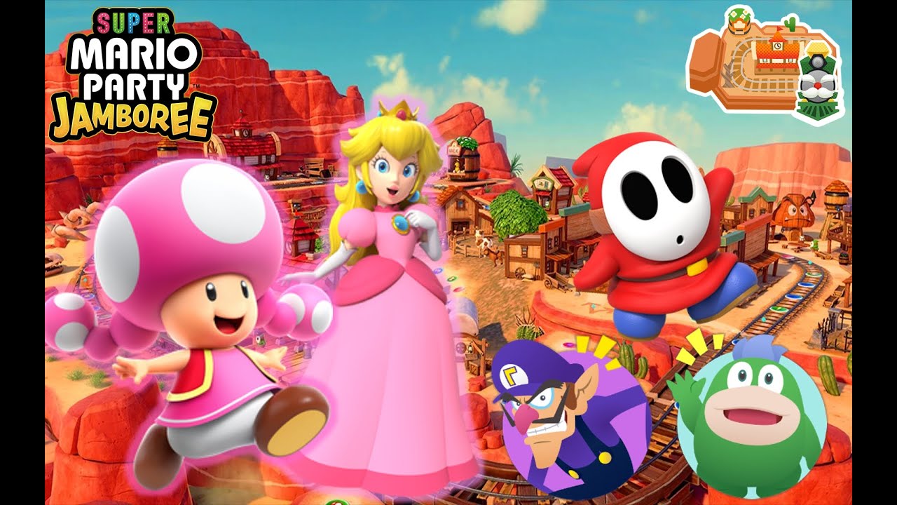 Super Mario Party Jamboree - Toadette & Peach vs Waluigi & Spike ...