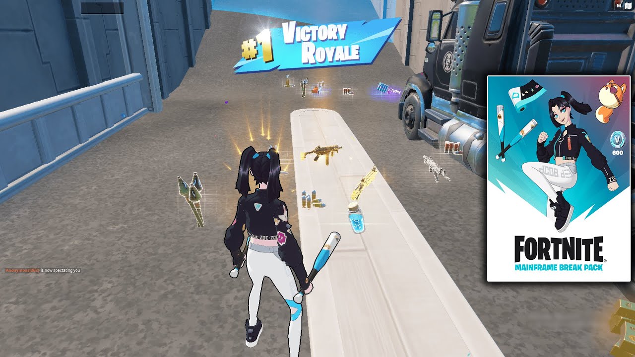 *NEW* ZOE CLASH Skin Gameplay In Fortnite Chapter 3! (MAINFRAME BREAK ...