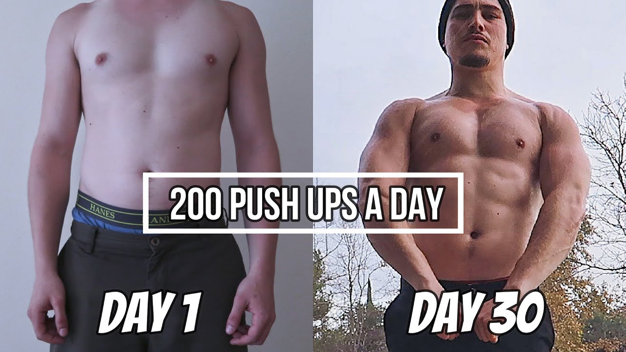 200 PUSH UPS A DAY FOR 30 DAYS CHALLENGE + RESULTS, Epic Body ...