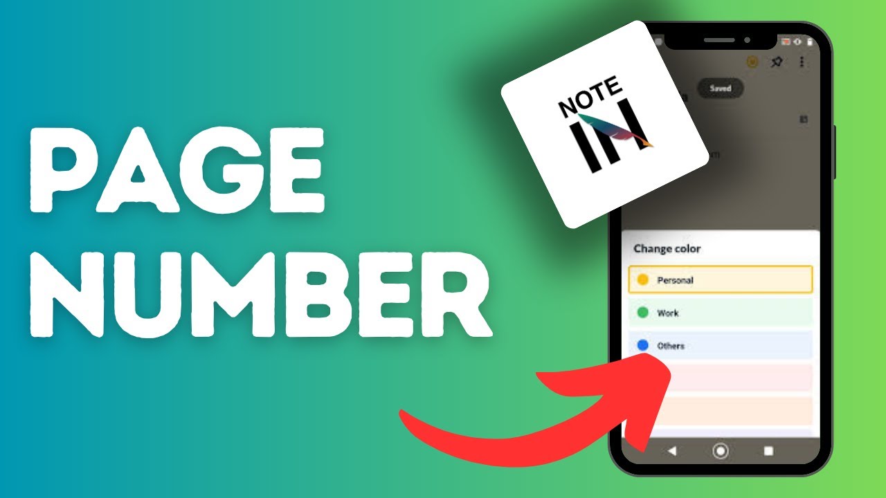 How to reverse page number position on Notein? - YouTube