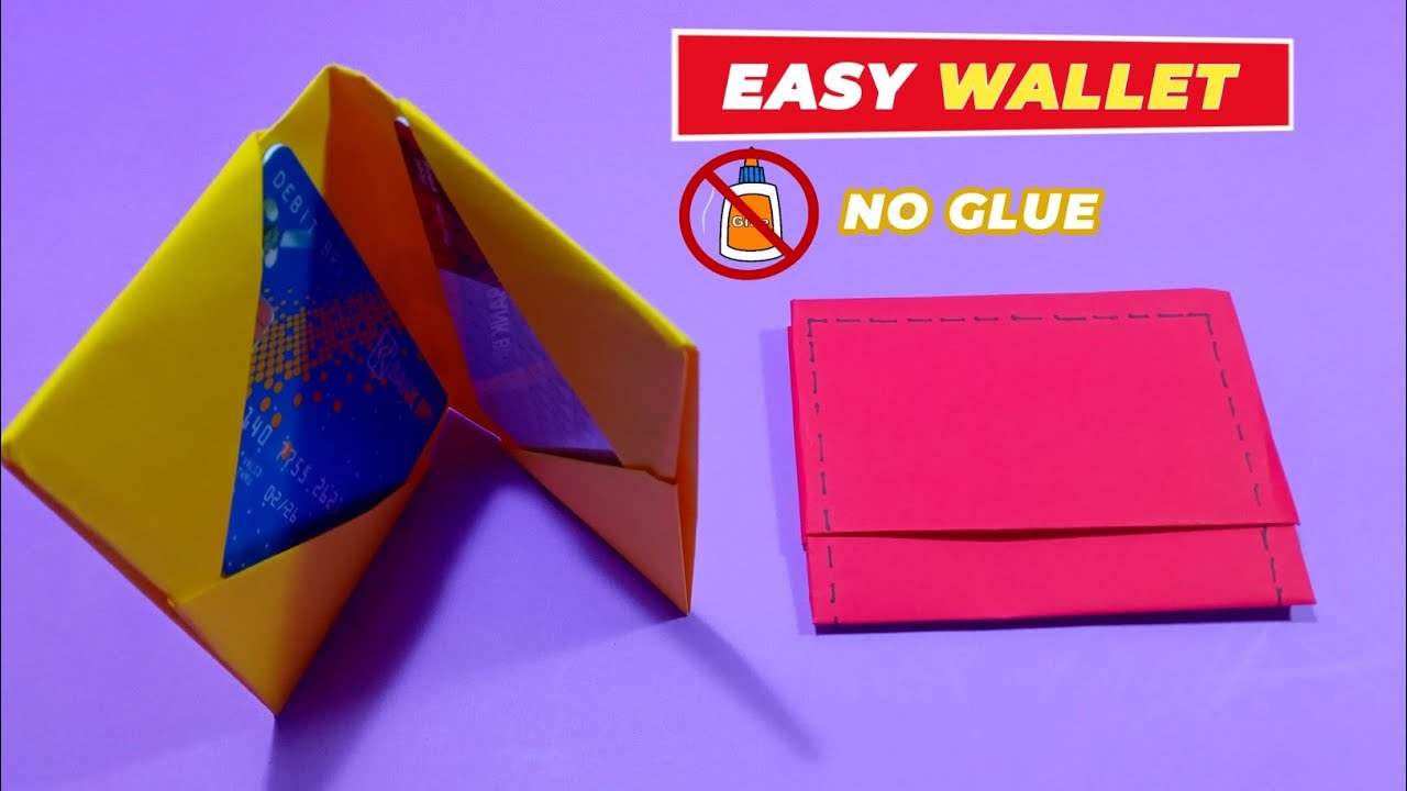 Origami Wallet Easy No Glue | Hello Origami Craft - YouTube