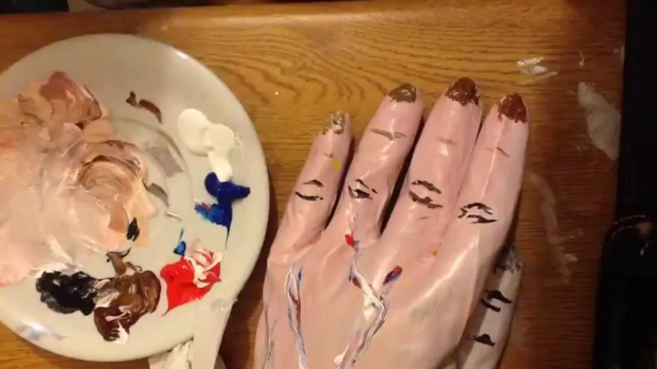 Halloween horror hand how to make for 45p tutorial - YouTube
