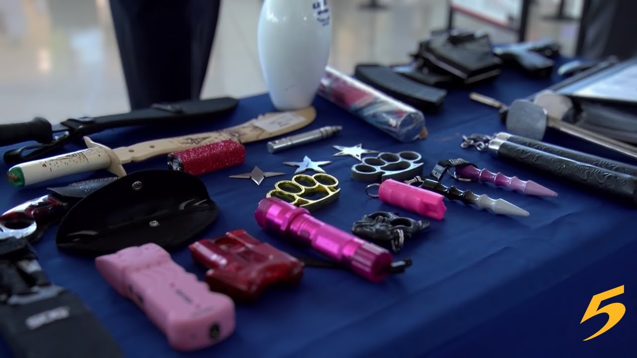 TSA shows off prohibited items ahead of busy travel season - YouTube
