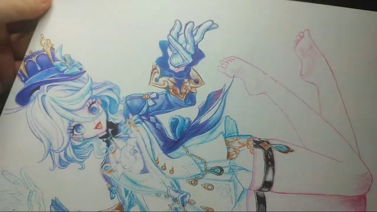 drawing Furina from Genshin Impact trapped feet tickled soles ticklish ...