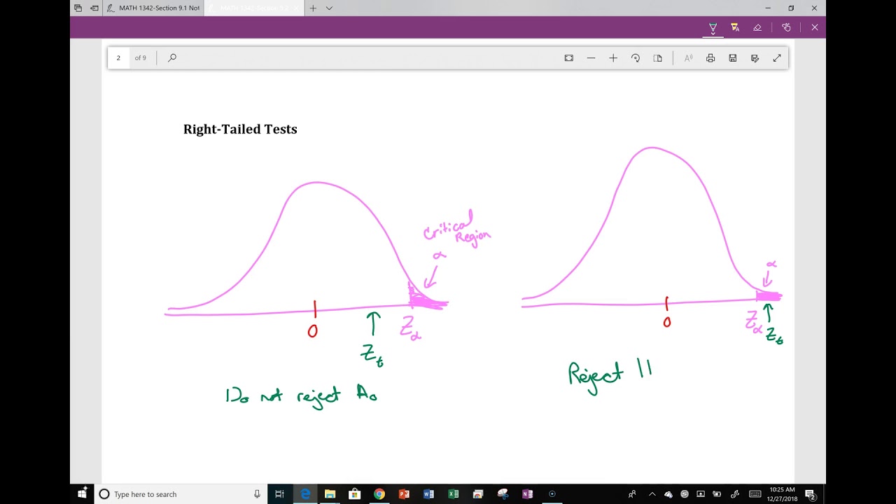 Hypothesis Testing Sigma Known Part 1 Youtube 6853