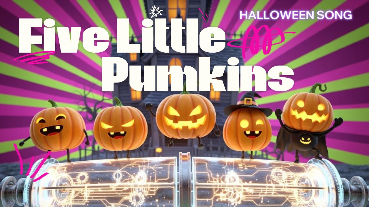 Five Little Pumpkins 🎃 | Halloween Song for Kids | Fun & Easy Nursery ...