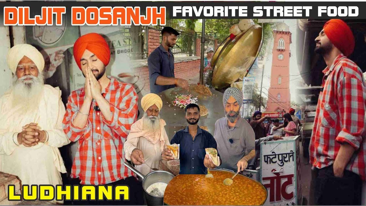 DILJIT DOSANJH Favorite Street Food Ludhiana | Baba Tea Stall, Kulche ...