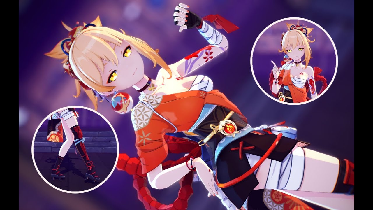 【Genshin Impact MMD／4K／60FPS】Yoimiya【HOT PINK】 - YouTube