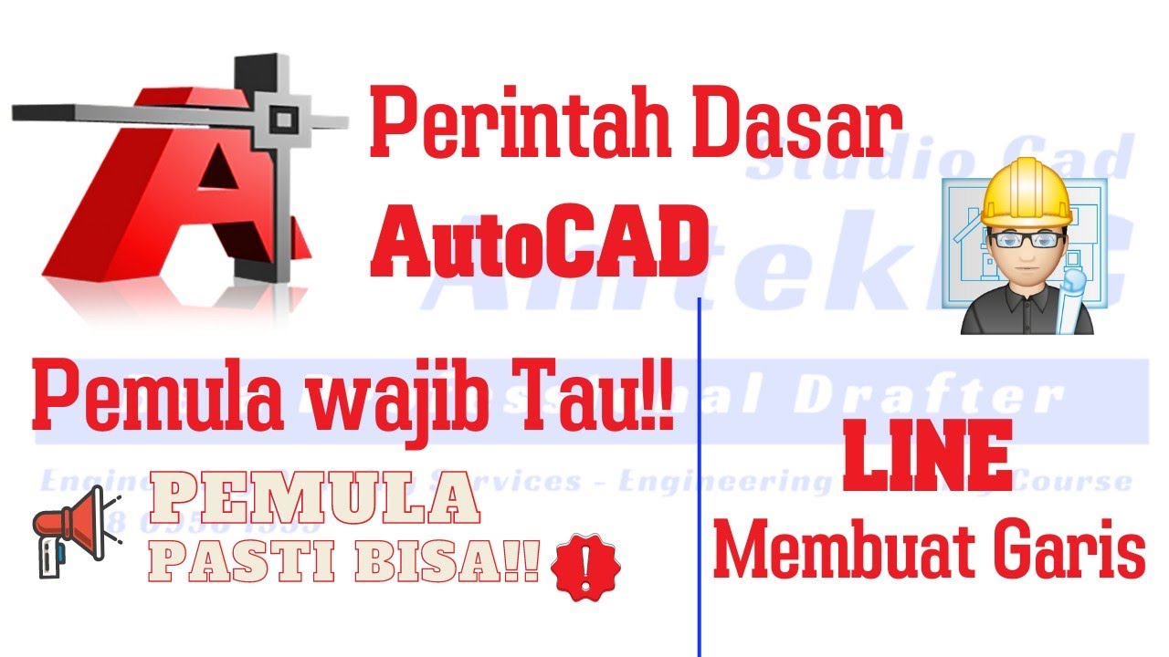 Tutorial Autocad Pemula | Membuat garis di Autocad (LINE) - YouTube