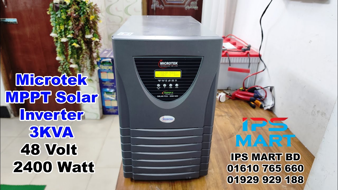 Microtek 3KVA Hybrid Solar Inverter : MPPT Based System Controller ...