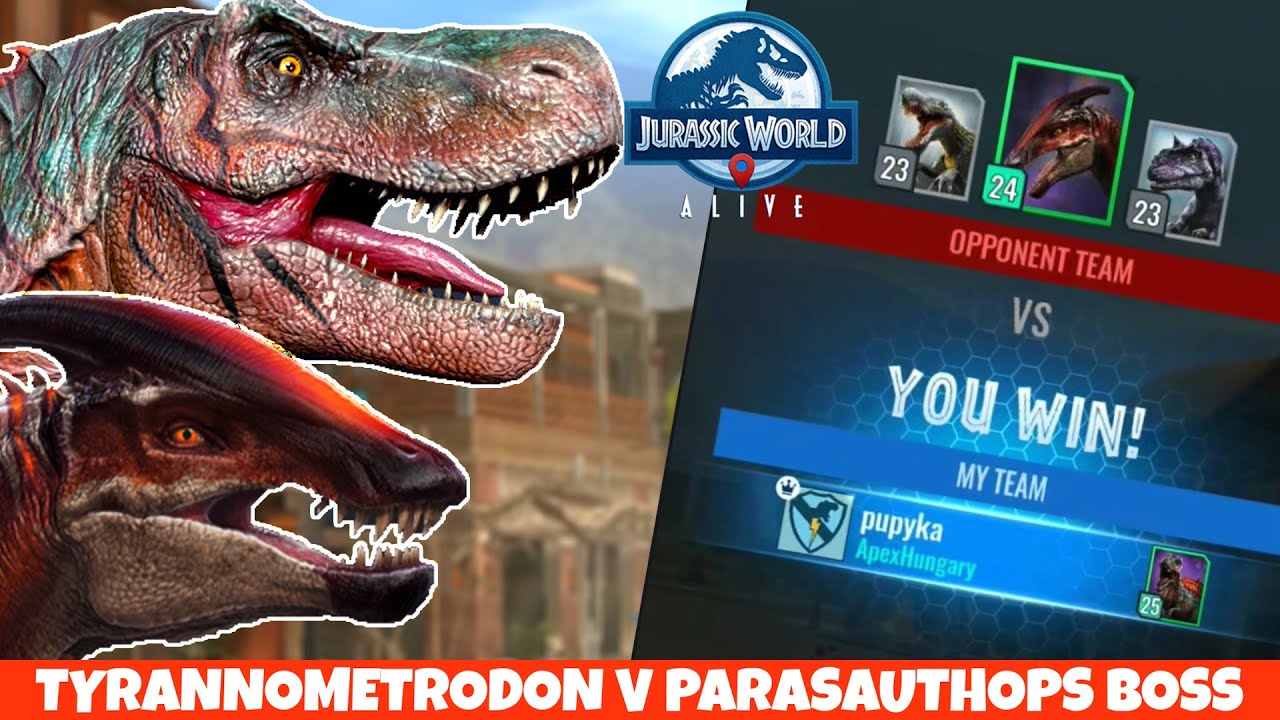 Tyrannometrodon Solo Win Against Parasauthops Raid Boss | Jurassic ...
