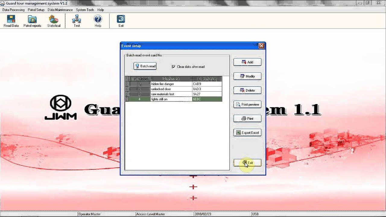 JWM guard tour software - YouTube