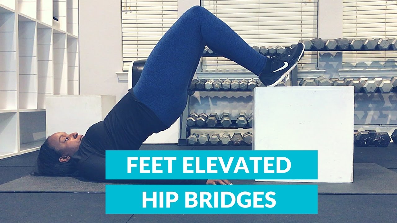 Butt Tightening Bodywight Exercises: Feet Elevated Hip Bridge - YouTube