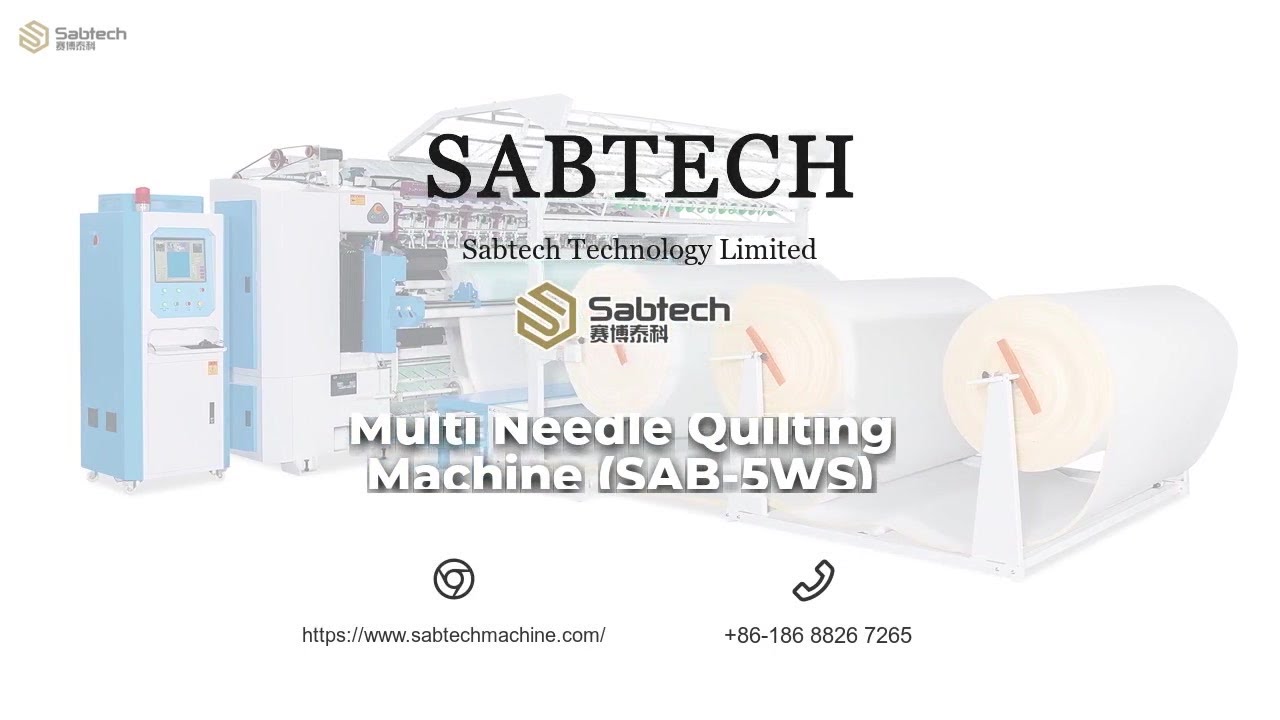 Multi Needle Quilting Machine (SAB-5WS) - YouTube
