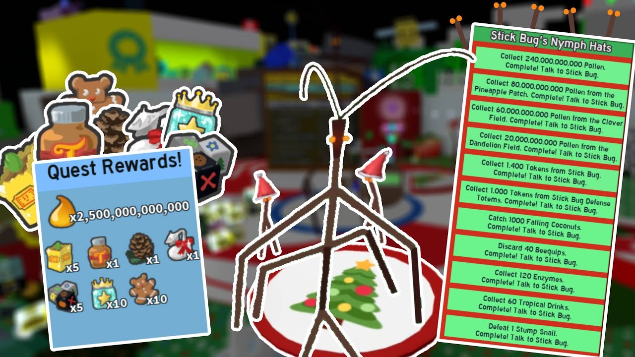 Completing Stick Bug's Nymphs Hat | Bee Swarm Simulator - YouTube