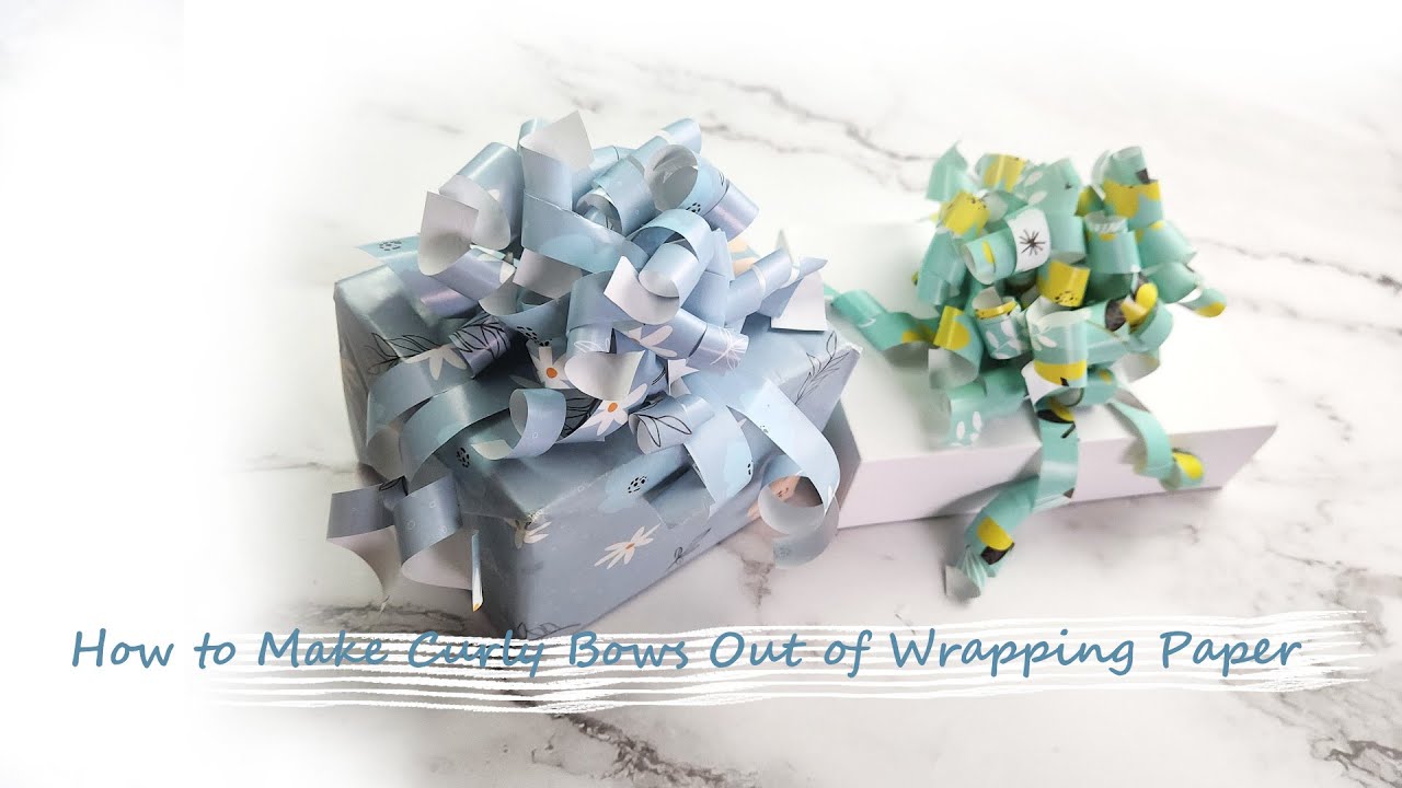 How to Make Curly Bows Out of Wrapping Paper / How to curl paper - YouTube
