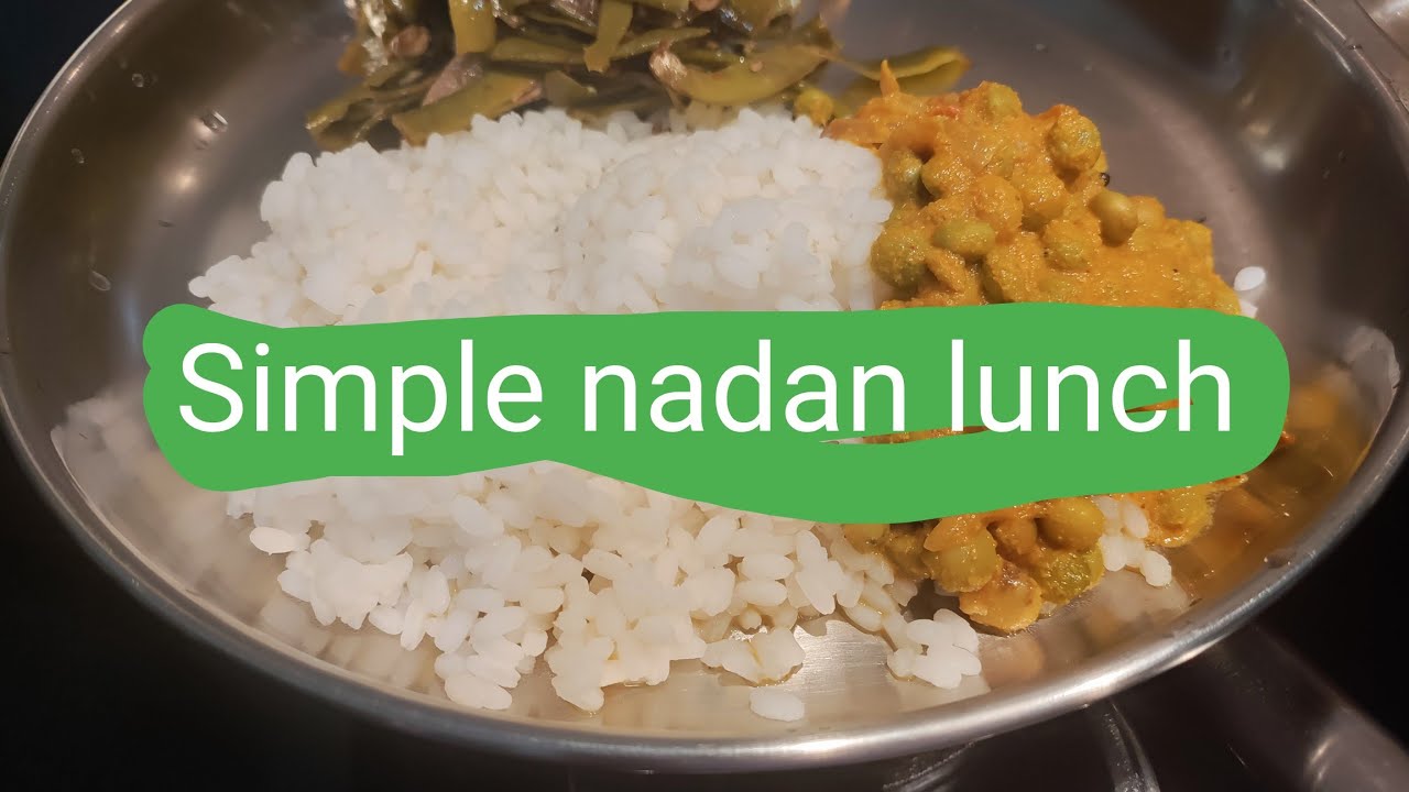 Our lunch combo 😊 nadan lunch with thuvara payar and Flat beans 😀 ...