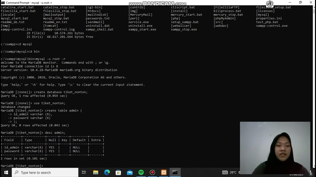 Praktikum 3 Basis Data " Membuat Database Mysql Melalui Aplikasi Xampp " - YouTube