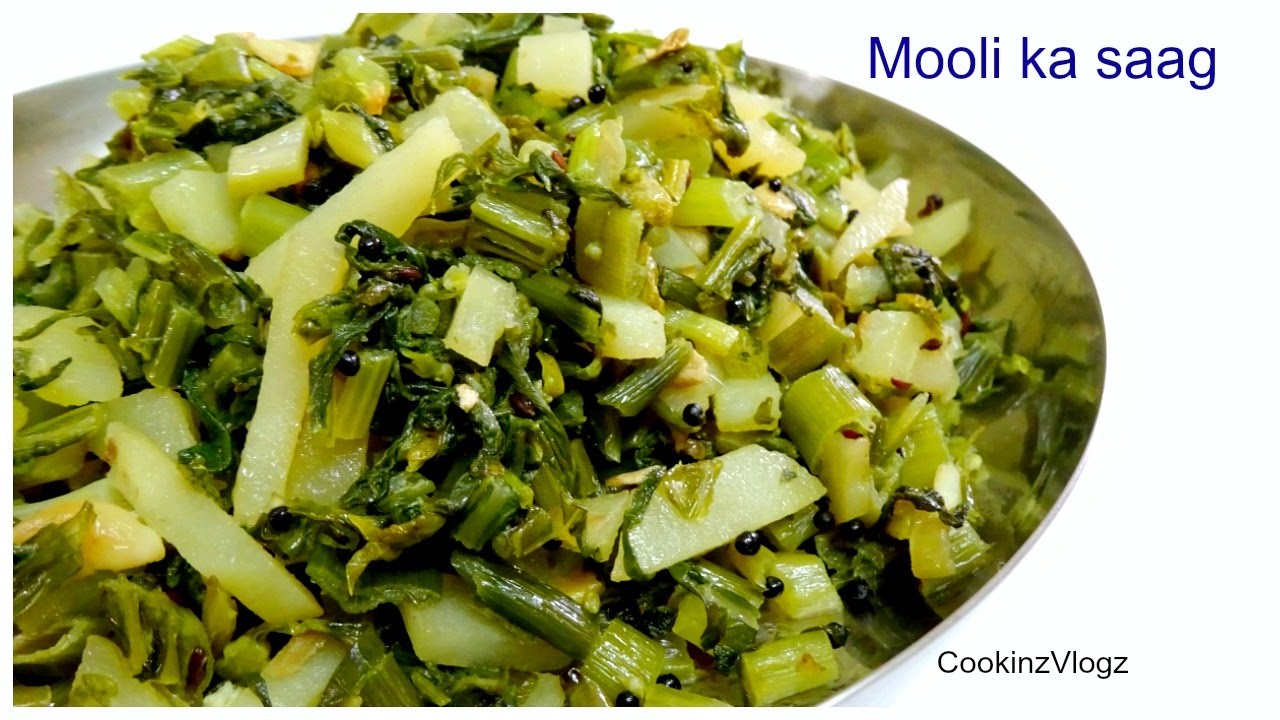 Mooli ka Saag in hindi, mooli ki sabzi - YouTube