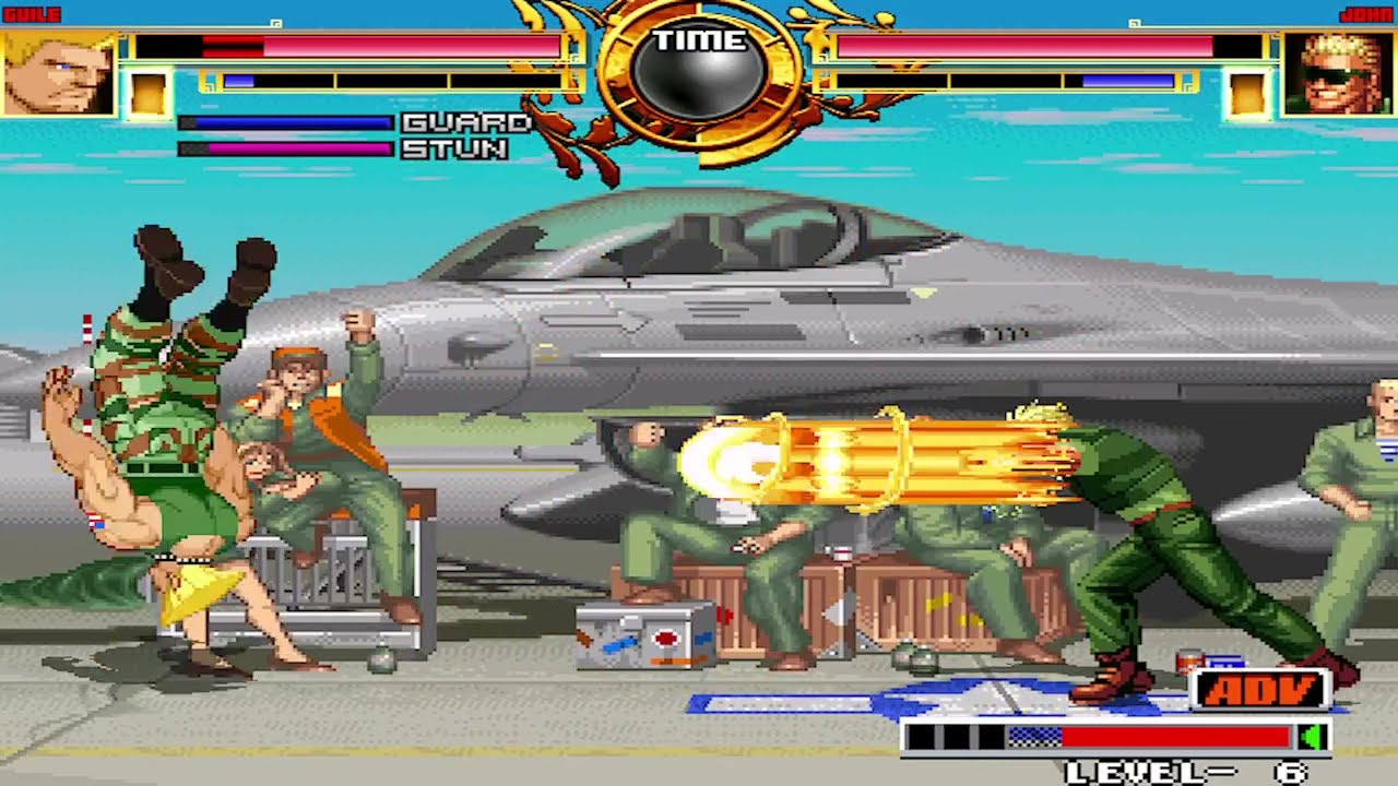 NICK54222 MUGEN: Guile VS John Crawley - YouTube