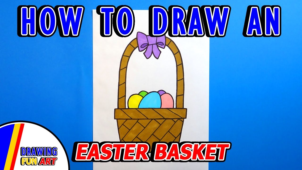 How To Draw An Easter Basket - YouTube