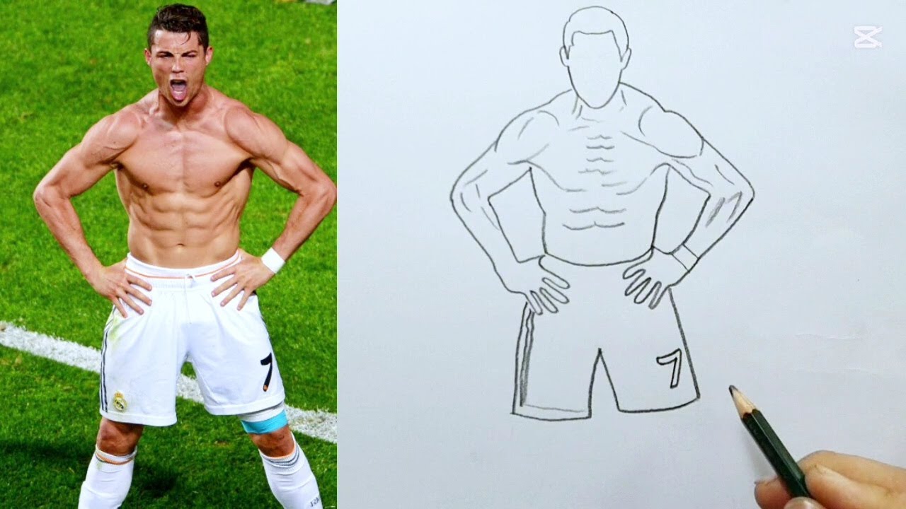 How to draw Ronaldo Six Pack Step By Step - YouTube