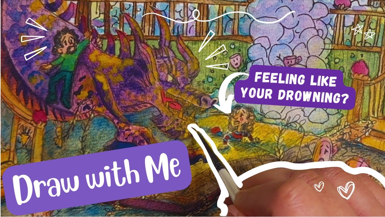 Feeling Overwhelmed? | Draw with Me | Watercolour | Sketchbook Session ...