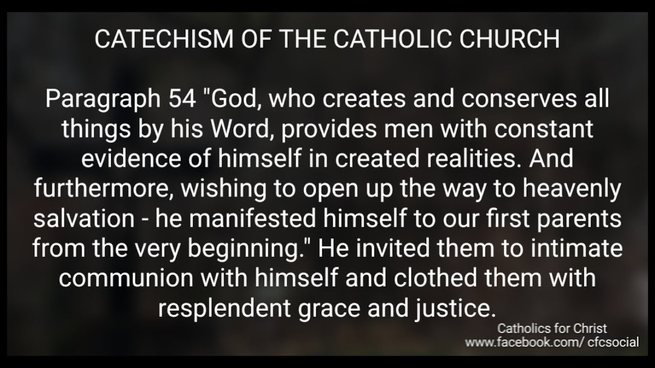 Catechism Paragraph 54-We See God in the Things He Has Made - YouTube