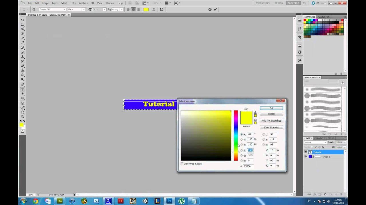 How to create a Rollover Image for Dreamweaver using Photoshop - YouTube