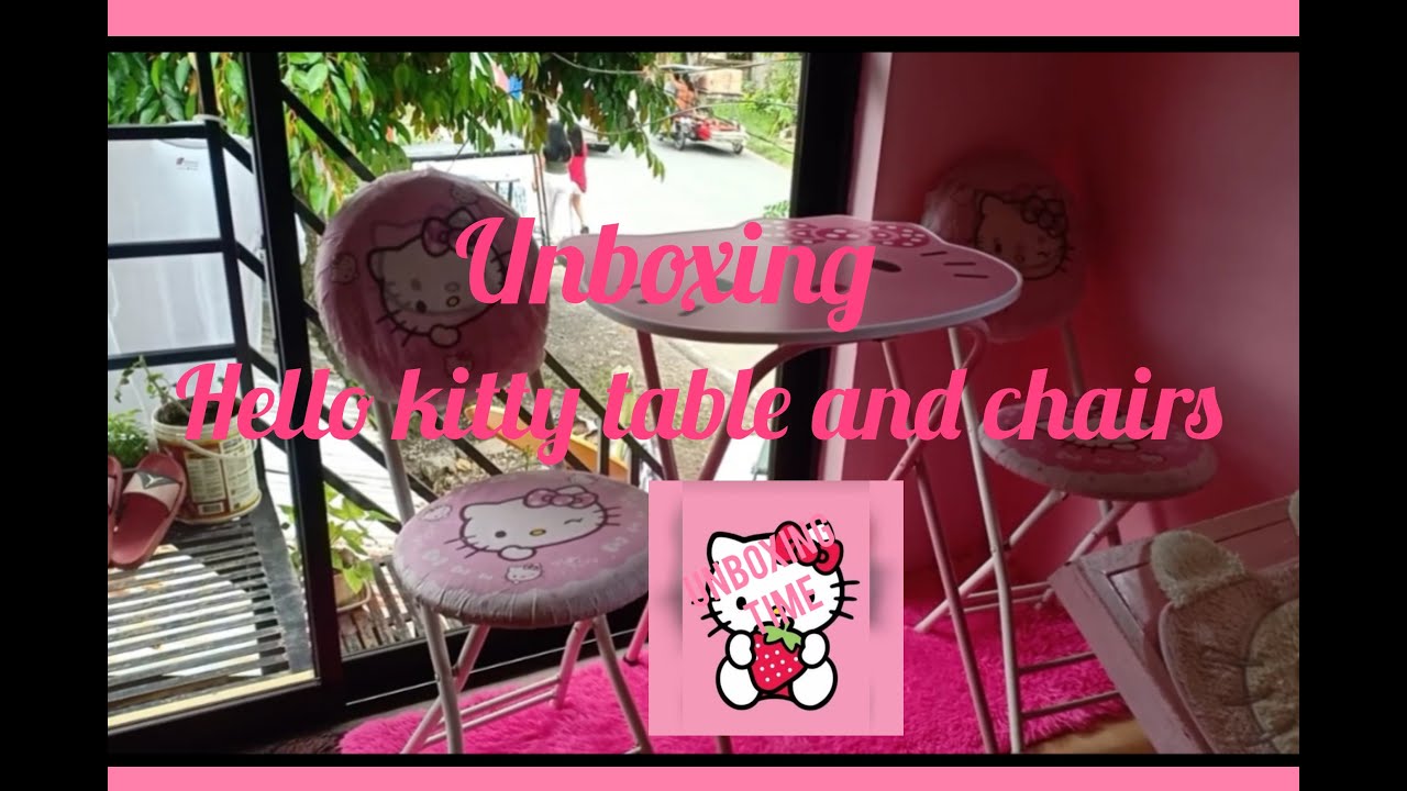 🎀Unboxing hello kitty table and chair🎀 My hello kitty table and chair🎀 ...