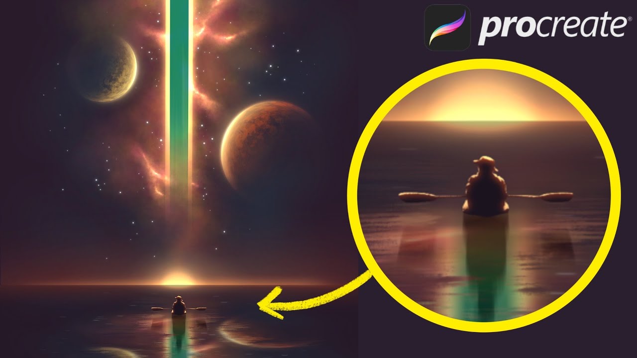 Kayaking in Space - Procreate tutorial 157 - YouTube