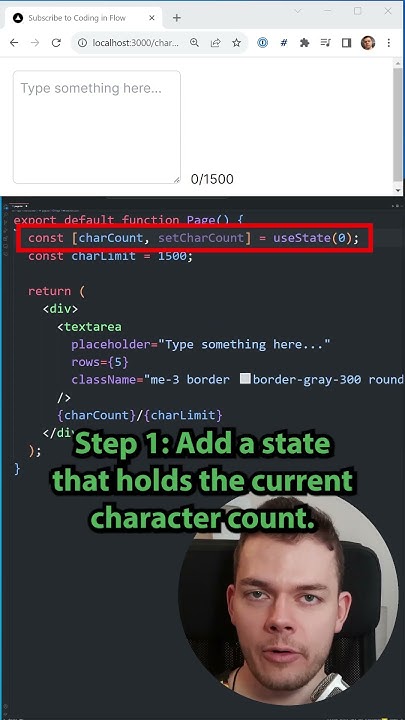Input Field Character Counter In Reactjs 🤯 Reactjs Reactdevelopment Reactjstutorial Webdev