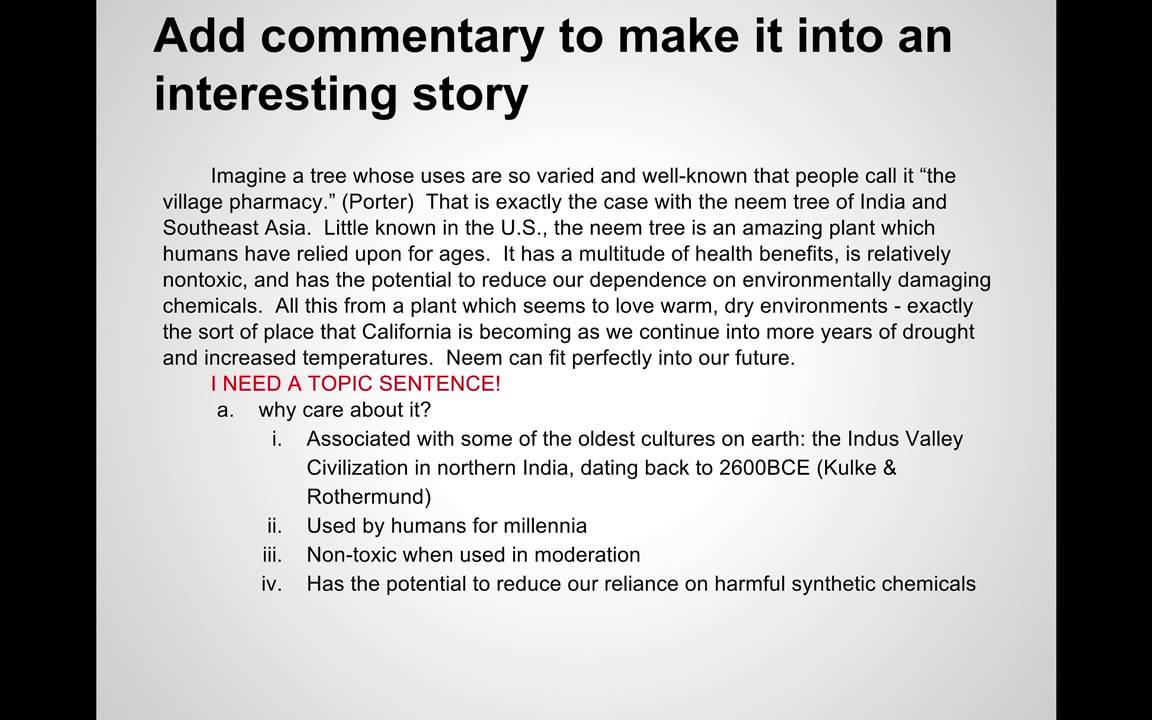 How To Turn An Outline Into A Paper Using Effective Commentary YouTube How To Turn An Outline Into A Paper Using Effective Commentary YouTube