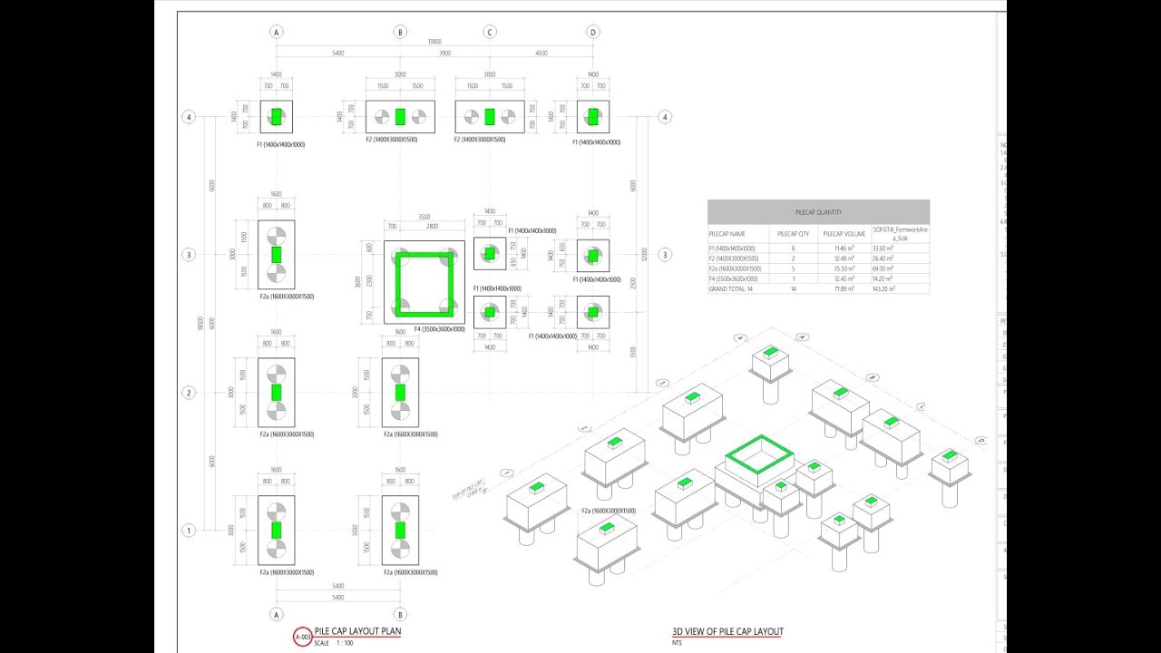 Creating Pile Cap layout in Revit - YouTube