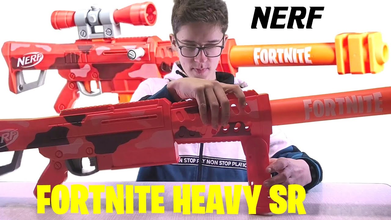 Nerf Fortnite Heavy SR -- 1,10 Meter Mega Blaster -- Je länger desto ...