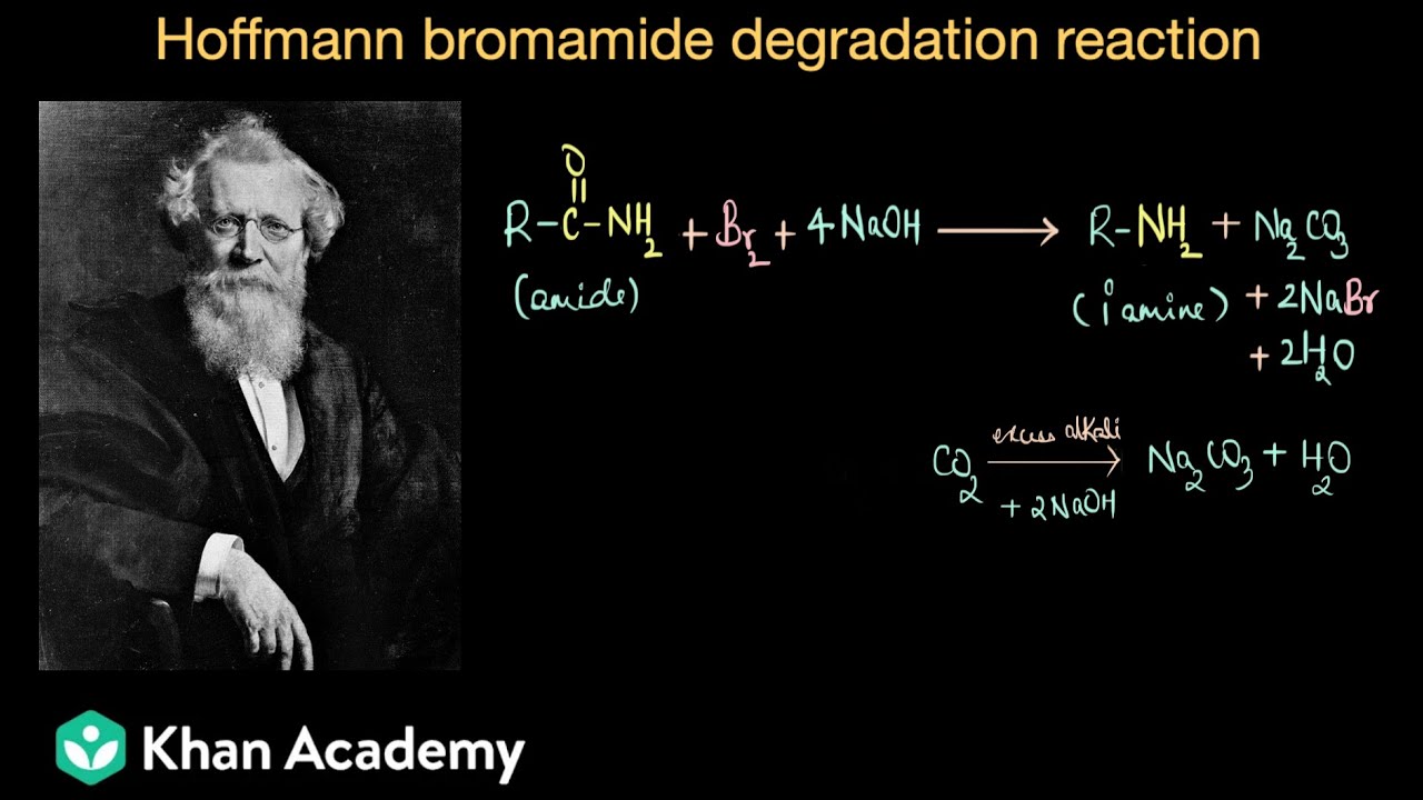 Hoffmann bromamide degradation reaction | Amines | Class 12 | Chemistry ...