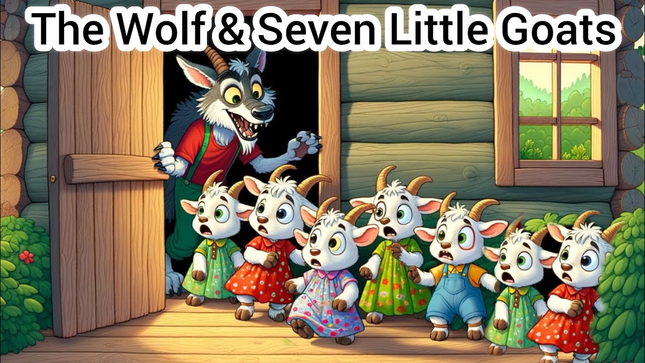 THE WOLF & SEVEN LITTLE GOATS | Bedtime stories for kids | English ...