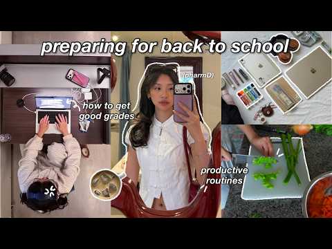 PREPARING FOR BACK TO SCHOOL 📓 study tips for GOOD GRADES, whats in my backpack & healthy habits