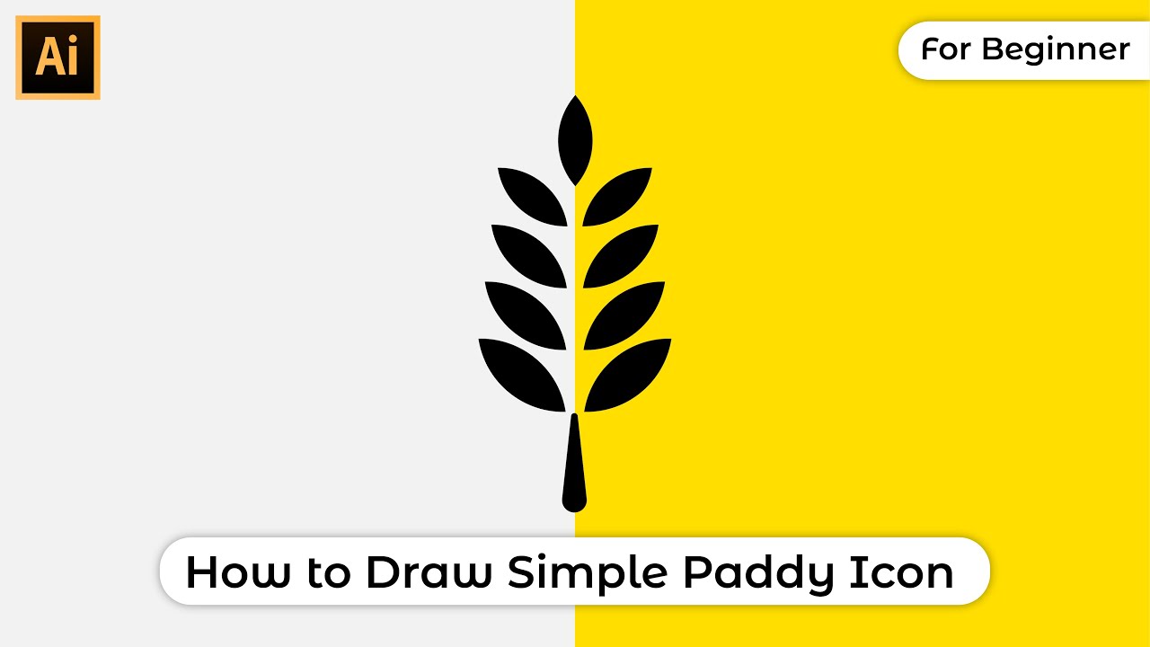 How to Make Simple Paddy Icon - Adobe Illustrator Tutorial - YouTube